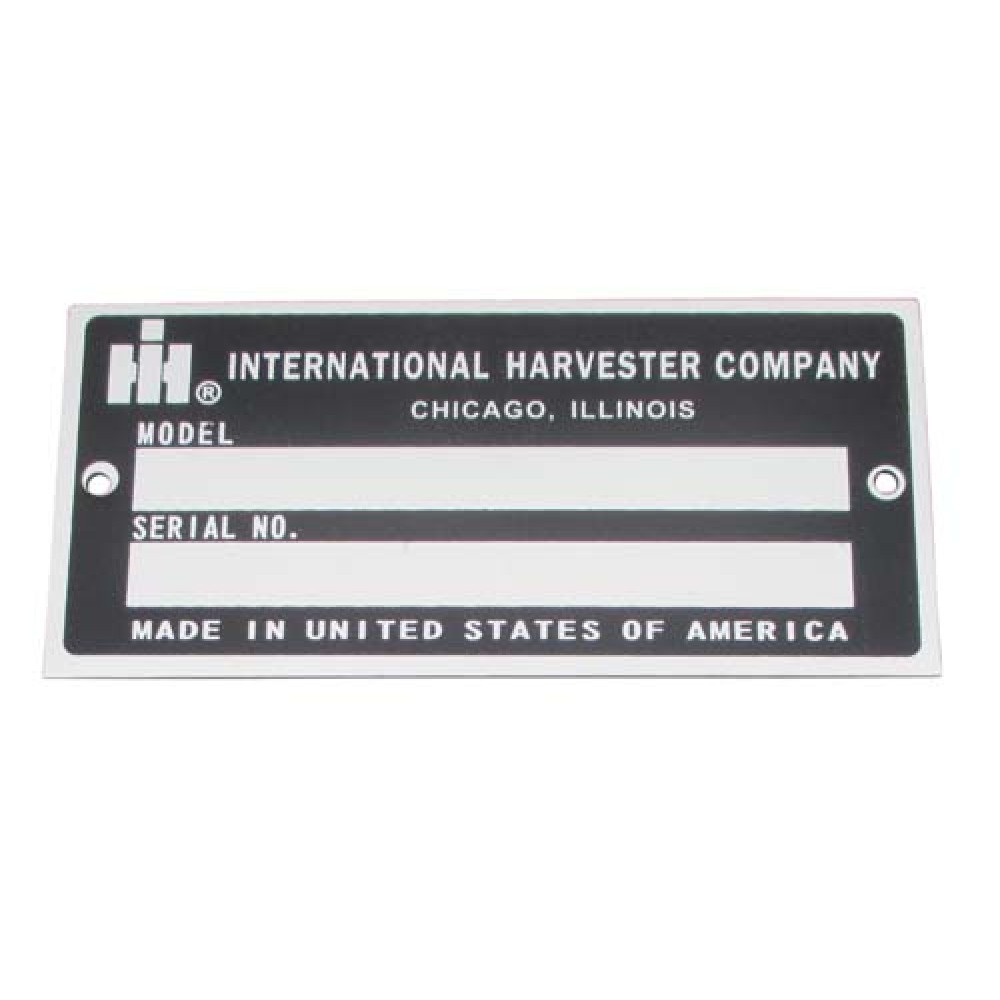 ID Serial Number Plate - HamiltonBobs